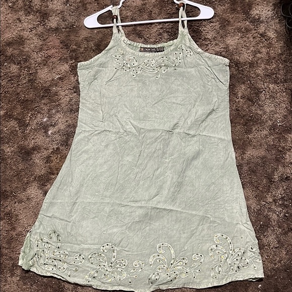 raya sun | Dresses | Raya Sun Light Green High Low Dress | Poshmark